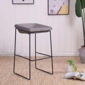 Buy Industrial Wire High Chair With Fabric Cushion Metal Bar Stools ...