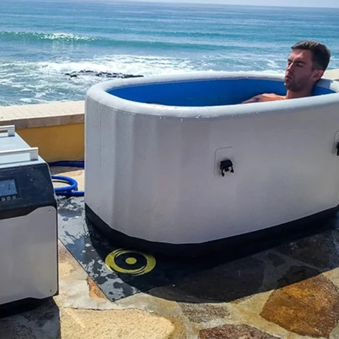 Buy Inflatable Ice Bath Pool Tub Portable Pvc Bucket Ice Plunge Bathtub ...