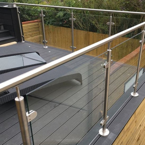 Buy Modern Outdoor Glass Railing System Glass Balustrades Handrail Post ...
