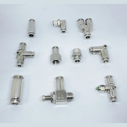 Buy New Stainless Steel Pneumatic Pipe Fitting Pcf Type Zkqg2f Series ...