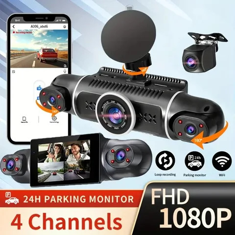 Buy Night Vision Loop Recording Triple Lens Car Dashcam Camera Dash Cam ...
