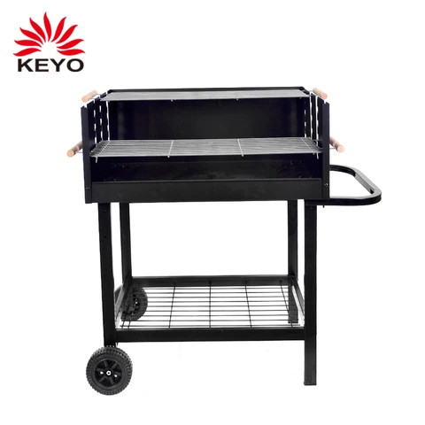 Buy Patio Trolley Barbeque Rectangle Charcoal Bbq Grill Adjustable ...