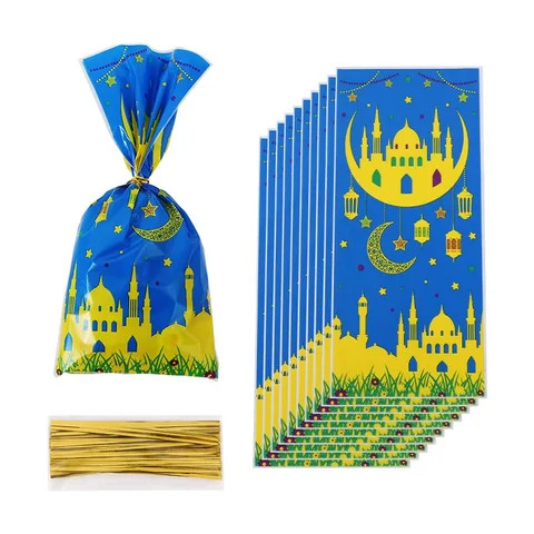 Buy 100pcs-bag Ramadan Gift Bags Plastic Candy Cookie Bag Ramadan ...
