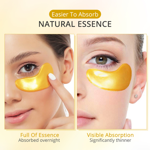 Buy Private Label Eye Gel Pads Hydrogel Crystal 24k Gold Collagen ...
