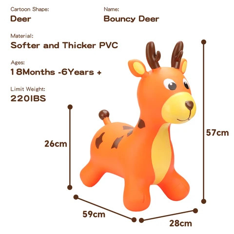 Buy Rubber Soft Play Inflatable Colorful Toy Oem Odm Bouncy Animal ...