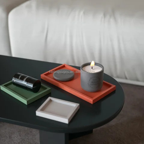 Buy Scandinavian Minimalist Square Concrete Large And Medium Size Tray ...