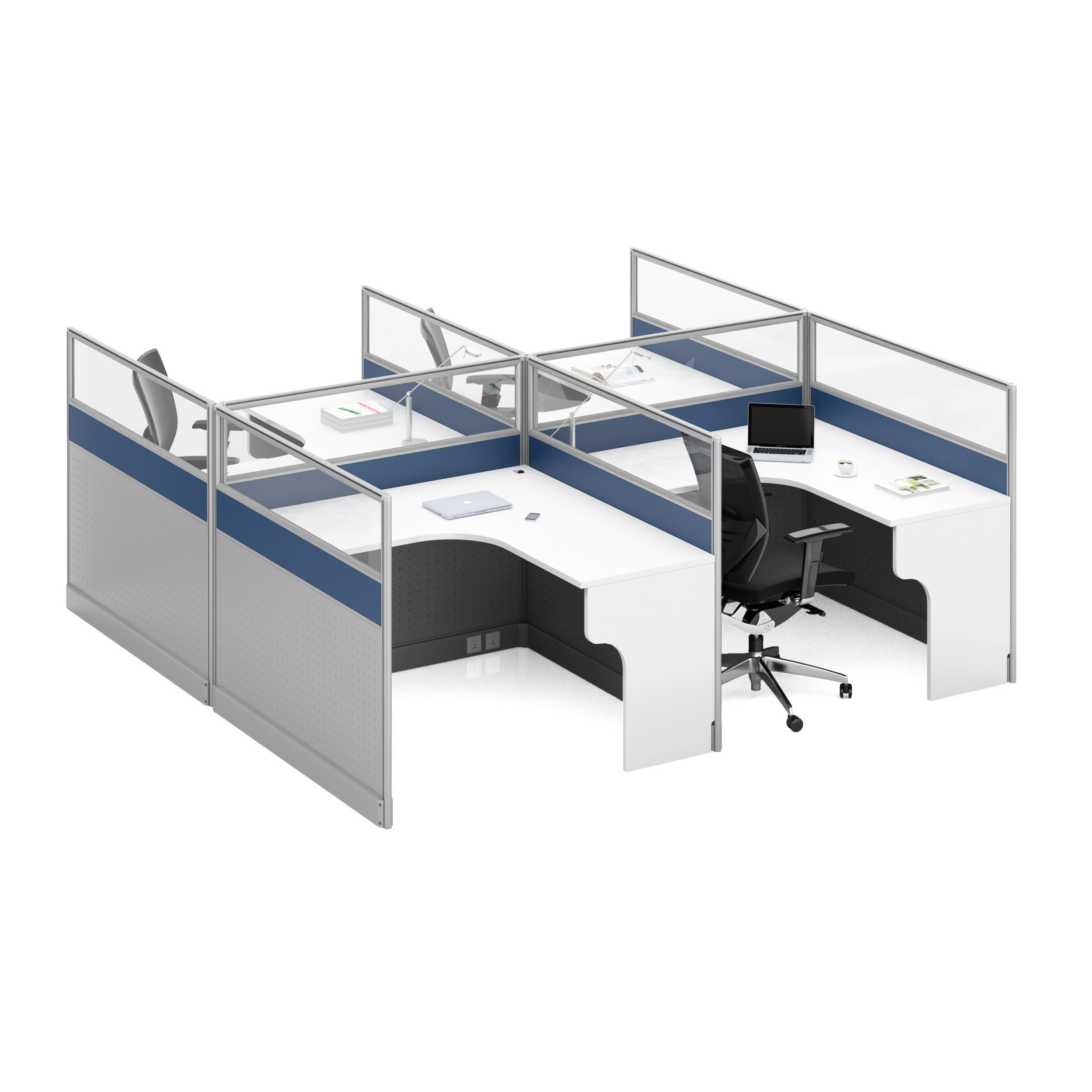 Buy Small 4 Person Office Cubicle Workstation Office Furniture For Call ...