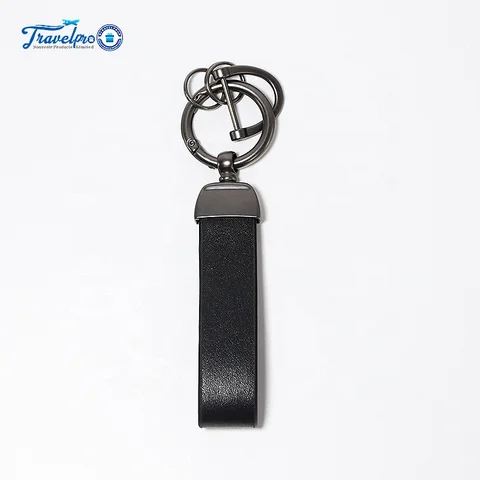 Buy Travelpro Personalized Luxury Blank Leather Key Chain Black Custom ...