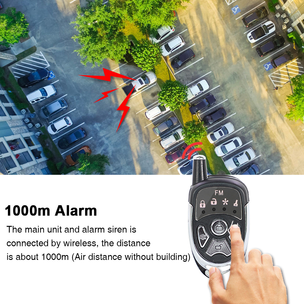 Buy Vjoy 2-way Car Alarm Siren Free Installation Wireless Car Alarm ...