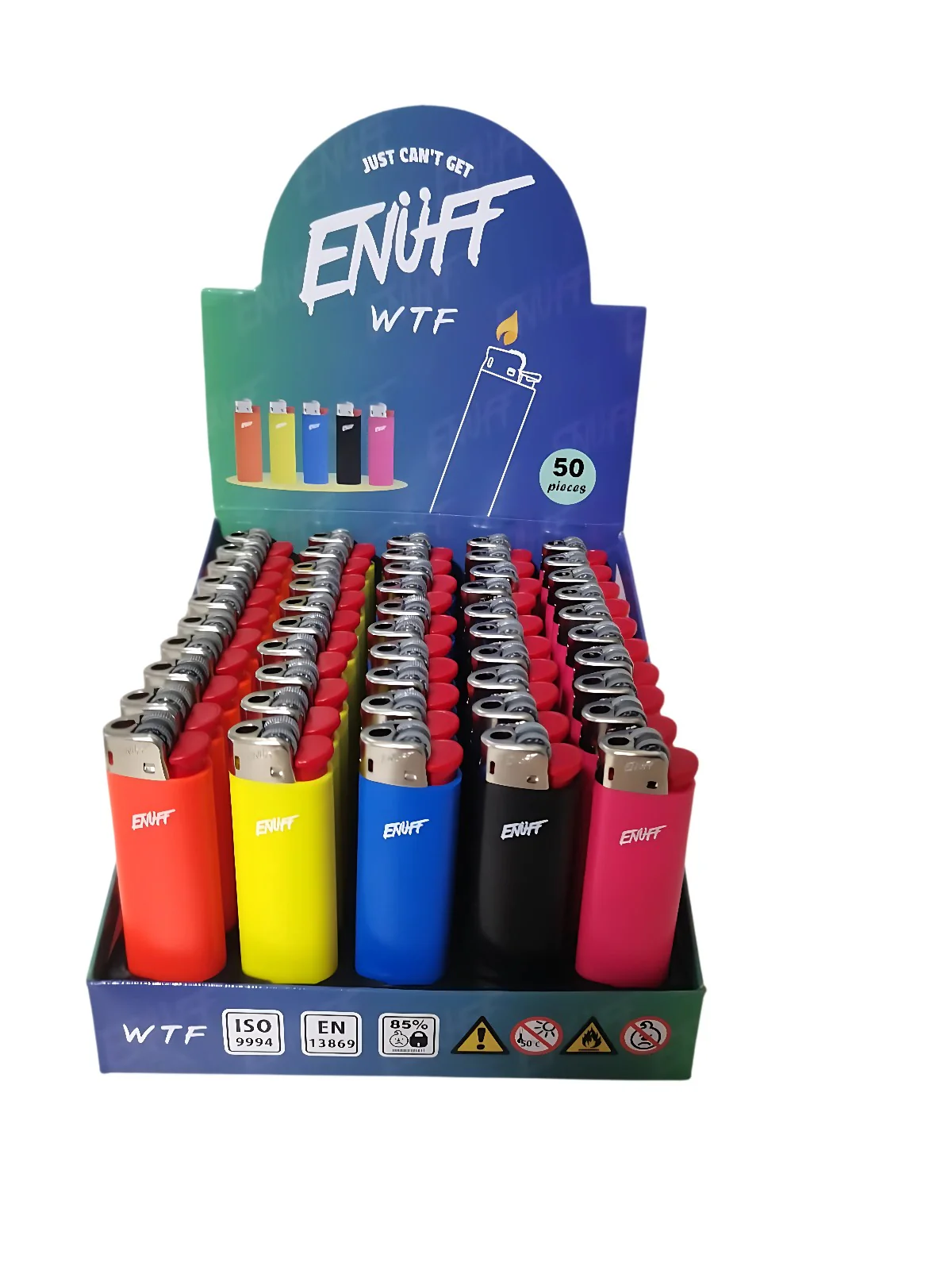 Buy Enuff Disposable Flint Lighter Solid Colour 50pcs from ENUFF ...