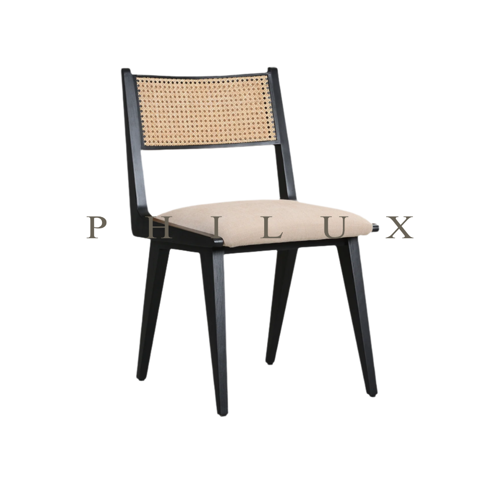 Buy Philux Alva Dining Chair Solid Wood With Handwoven Solihiya Back ...