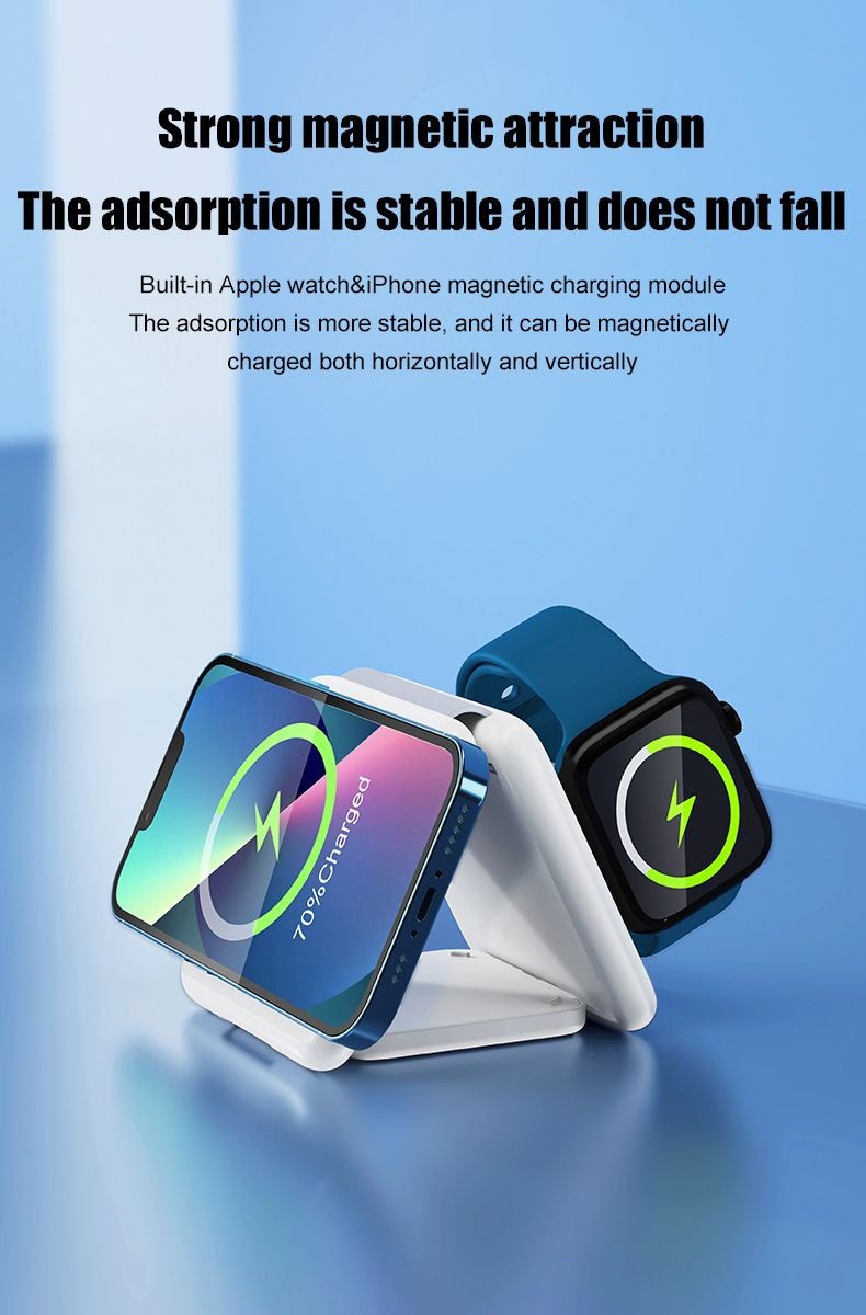 Buy Magsafe Wireless Charger 3 In 1 Multifunctional Magnetic Wireless ...