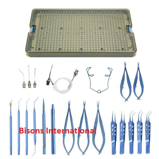 Buy 21 Pcs Titanium Cataract Ophthalmic Surgical Instrument Set With ...