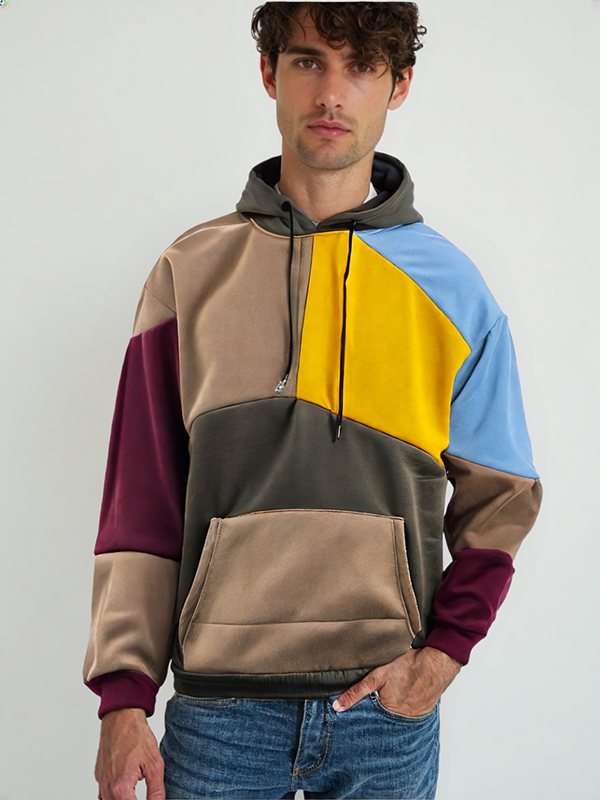 Buy Hod25003 Men's 100% Polyester Multi Color-patch-up Hoodie from ...