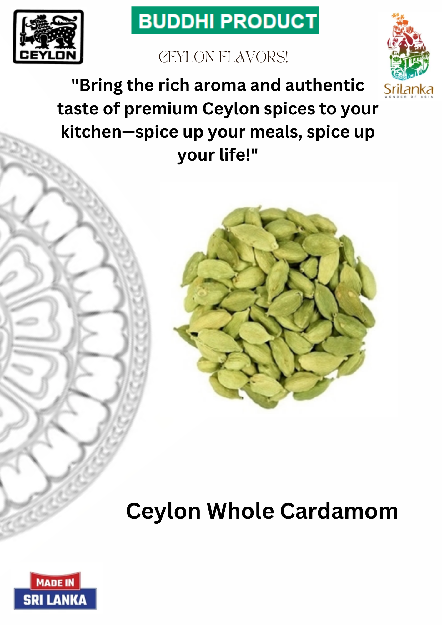 Buy Ceylon Whole Cardamom – Premium Quality Fresh Spices from Buddhi ...