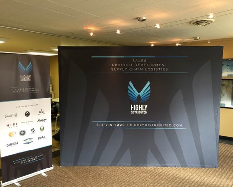 Buy 10*8ft Straight Fabric Pop Up Display, Pop Up Velcro Fabric ...