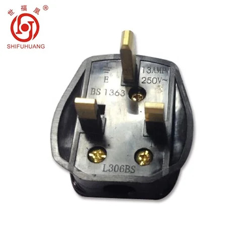 Buy 13a Plug Pin British Uk Brass Flat Pin Electric 3 Pin Plug Top Uk ...