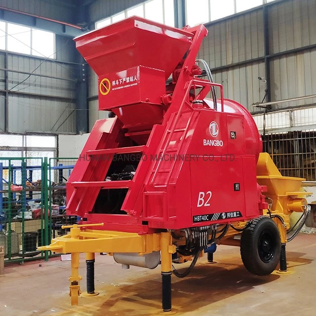 Buy 30m3/h Self Loading Concrete Mixing Portable Cement Mixer Pump Mini ...