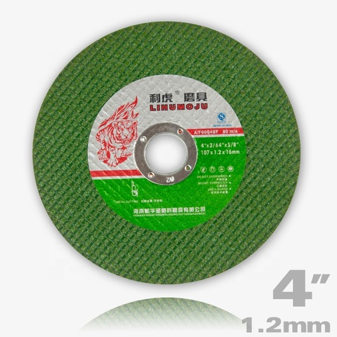 Buy 4 Inch 1.2mm Abrasive Metal Cutting Disc Green Double Net Phenolic ...