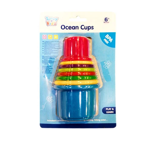 Buy 7 Pcs Babies Wheat Straw Recyclable Plastic Stacking Cups Toy ...