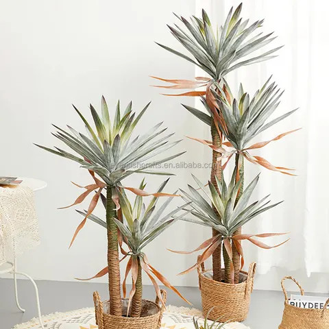 Buy Agave Tree Plastic Leaf Indoor Home Ornamental Small Large Faked ...
