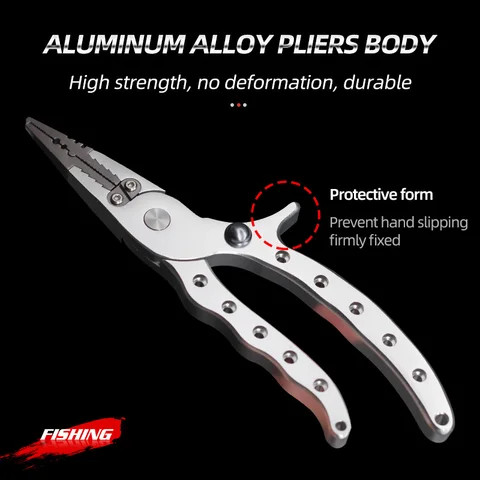 Buy Aluminium Alloy Fishing Pliers With Locks Saltwater Hook Remover ...