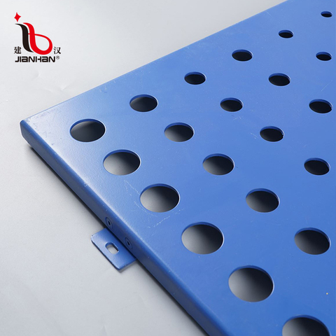 Buy Blue Aluminium Perforated Panel For Facade Yamato Small Hole ...