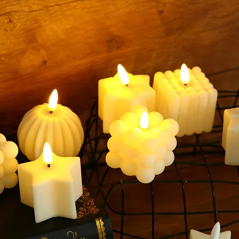 Buy Creative 3d Little Rubiks Cube Shape Electric Candle Electronic ...
