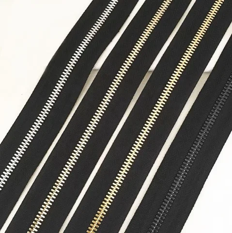 Buy Exporters Close End Zip Roll Clothing Chain Brass Zippers Golden ...