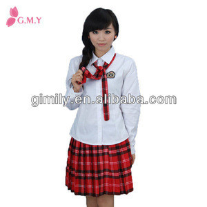 Buy Girls School Uniform White Shirt And Short Skirt Pattern from ...