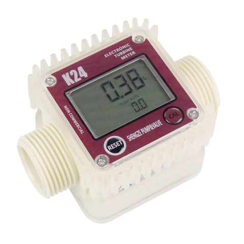 Buy K24 Digital Turbine Flow Meter Fuel Flow Meter Gauge Liquid Water ...
