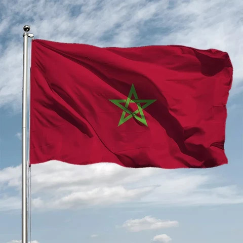 Buy Moroccan Flag Morocco 3x5ft Print Polyester Moroccan National Flag ...