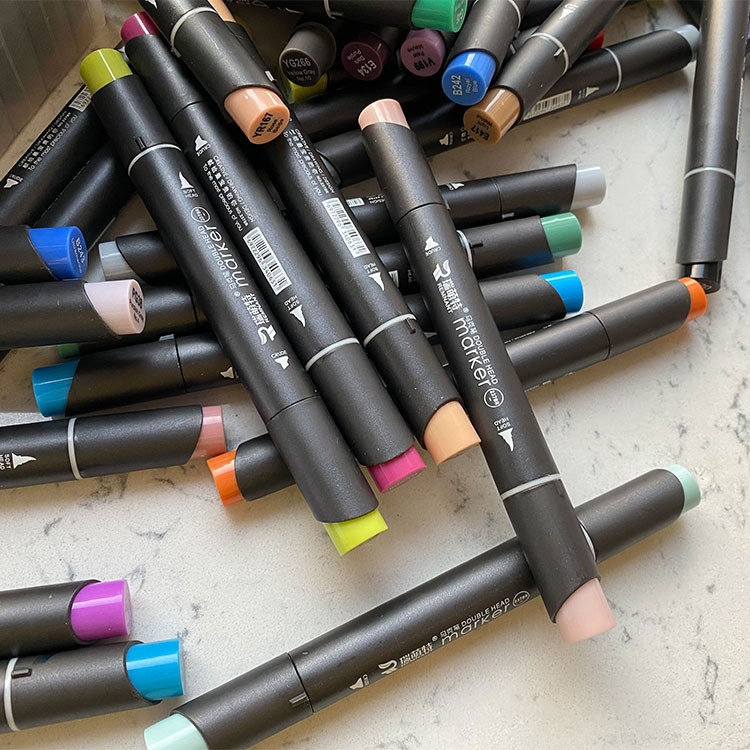 Buy Multicolour Calligraphy Drawing Professional Wholesale Dual Tip ...