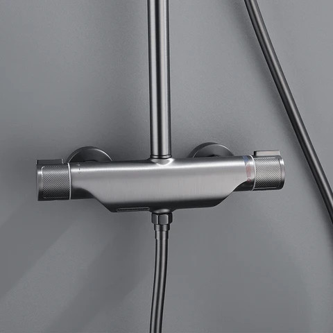 Buy New Wall Mounted Exposed Bathroom Shower System Round Design ...