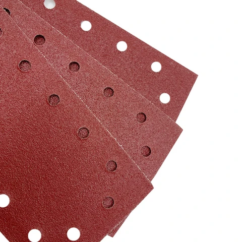 Buy Rectangle Sandpaper Abrasive Tools 14 Holes Detail Sander Hook And ...
