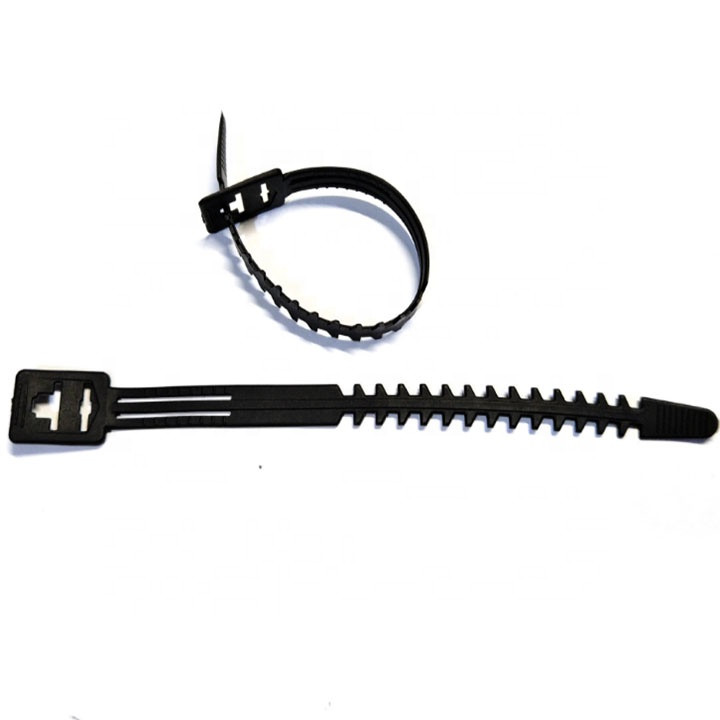 Buy Self-locking Adjustable Trapezoidal Cable Ties Reusable Fish Bone ...