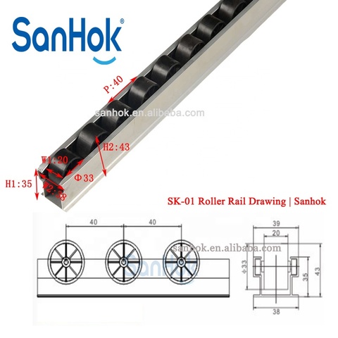 Buy Sk-1 Gravity Plastic Wheel Light Duty Mini Roller Track For ...