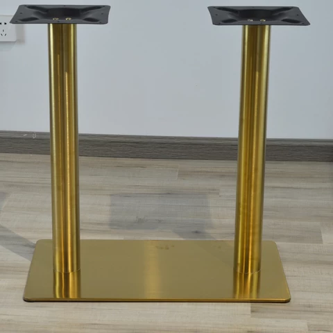 Buy Square Stainless Steel Table Base Double Table Leg Hardware Metal ...