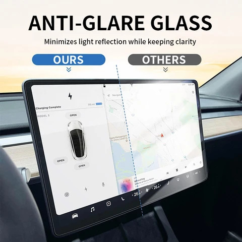 Buy Tesla Car Model 3 Y Car Dashboard Navigation 9h Anti-glare Hd ...