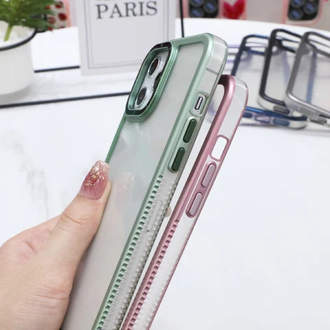 Buy Tpu+tpu Imitation Hardware Button&camera Frame Clear Glitter ...