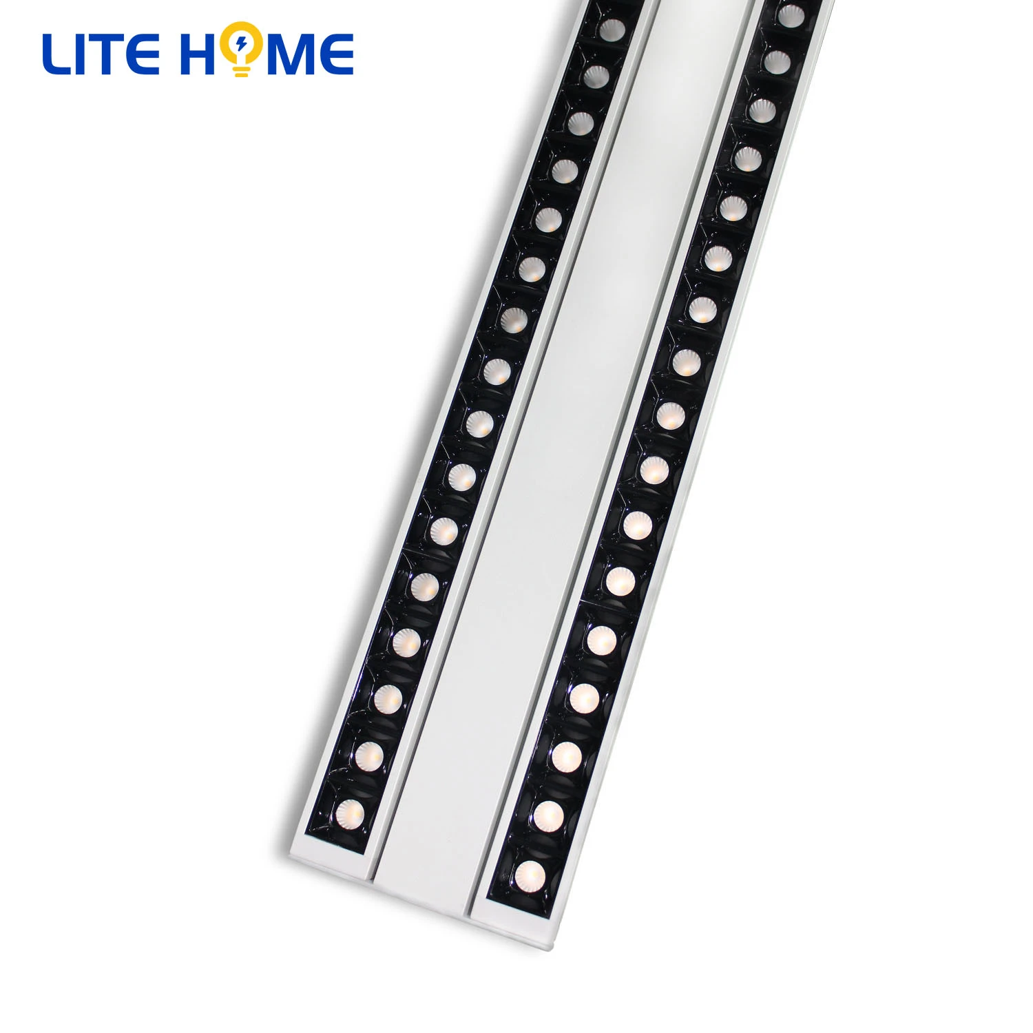 Buy 50w White Black Led Grille Linear Trunking Light Twin Panel Linear ...