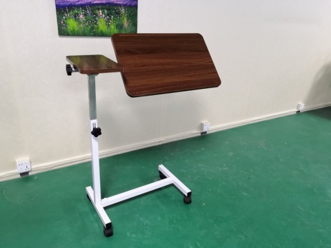 Buy Wooden Food Panel Foldable Hospital Adjustable Over Bed Table from ...