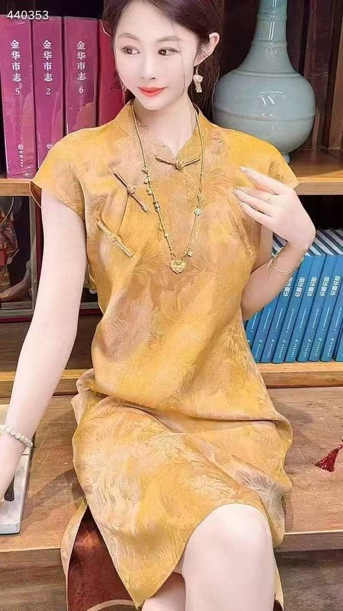 Buy New Chinese [da Mu Dan] Human Silk Jacquard Fragrant Cloud Gauze ...
