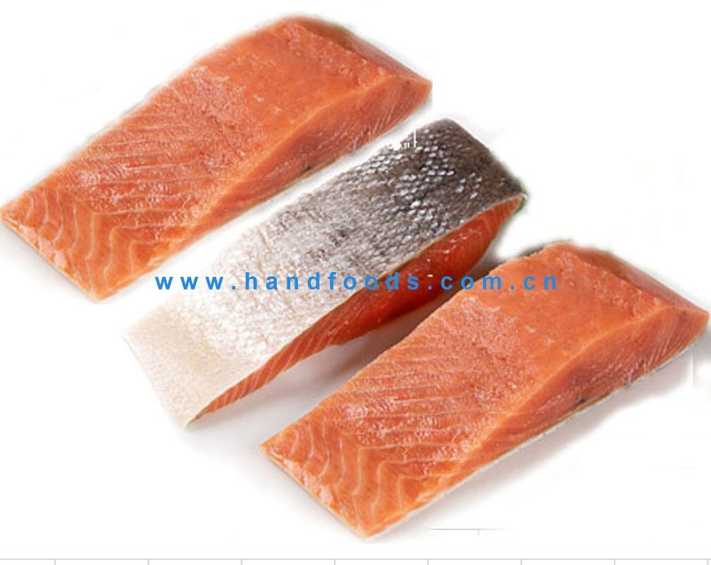 Buy Frozen Pink Salmon Portion (skin-on) from Hand Foods (Dalian) Co ...