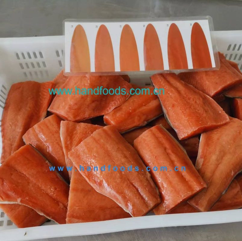 Buy Frozen Pink Salmon Portion (skin-on) from Hand Foods (Dalian) Co ...
