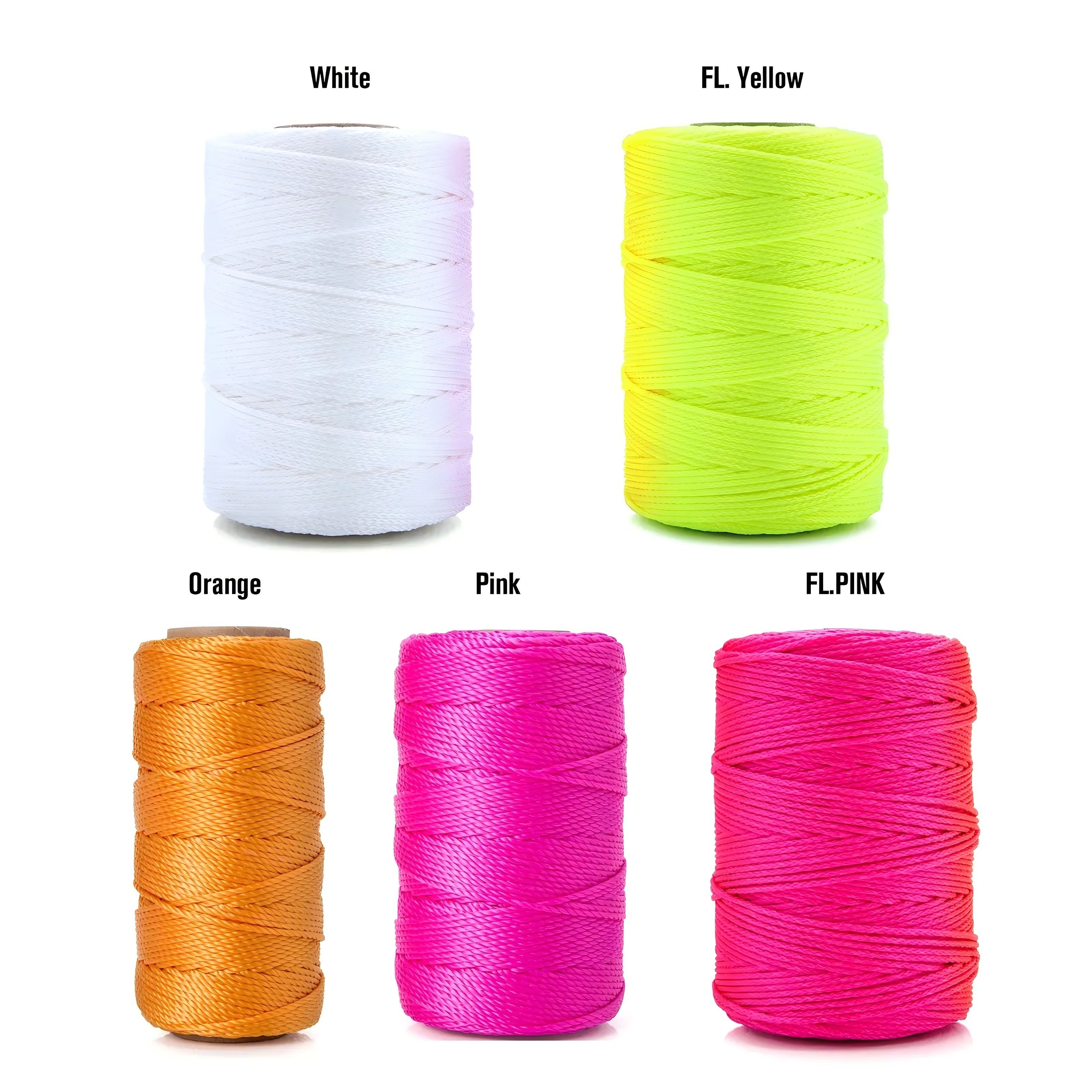 Buy #18 Braided Nylon Mason Line Nylon Twine String 215ft 3pack Braided ...