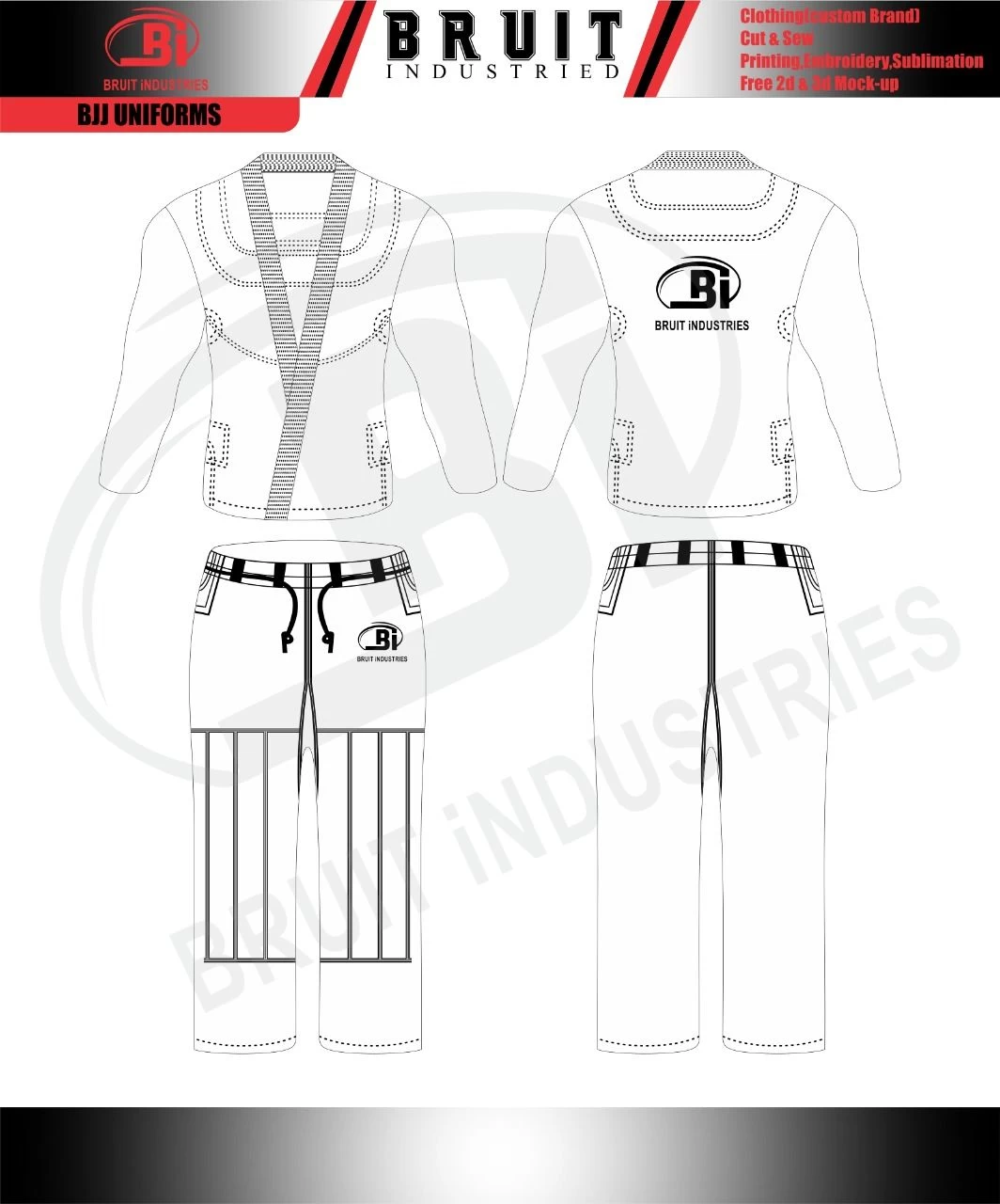 Buy Customized Brazilian Jiujitsu Gi Bjj Gi Kimono Gi Brazilian Jiu ...