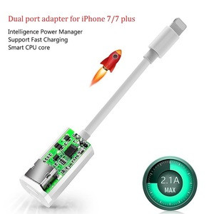 Buy 2017 Hot Double Port Adapter And Splitter With Audio Charge And ...