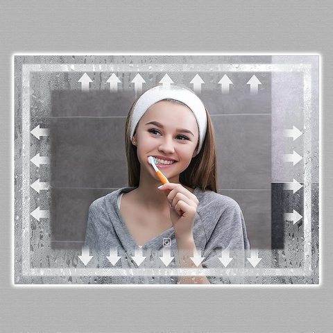 Buy 36 X 28 Inch Horizontal Vertical Anti-fog Led Mirror Makeup Mirror ...