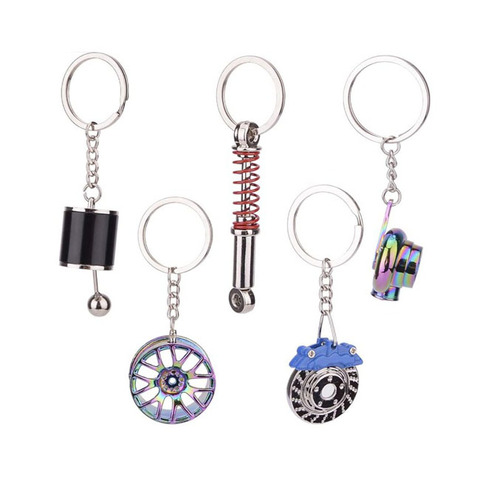 Buy 5 Pcs Car Parts Model Key Chains, Colorful Turbo Black Manual ...